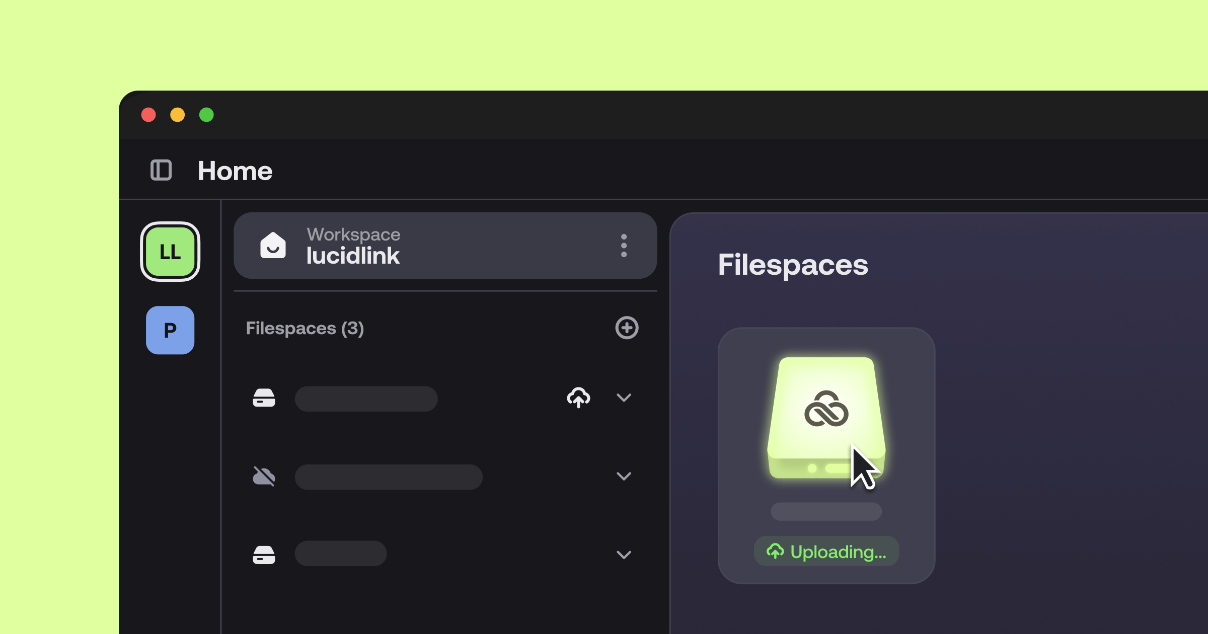 Remote upload indicator in LucidLink | LucidLink